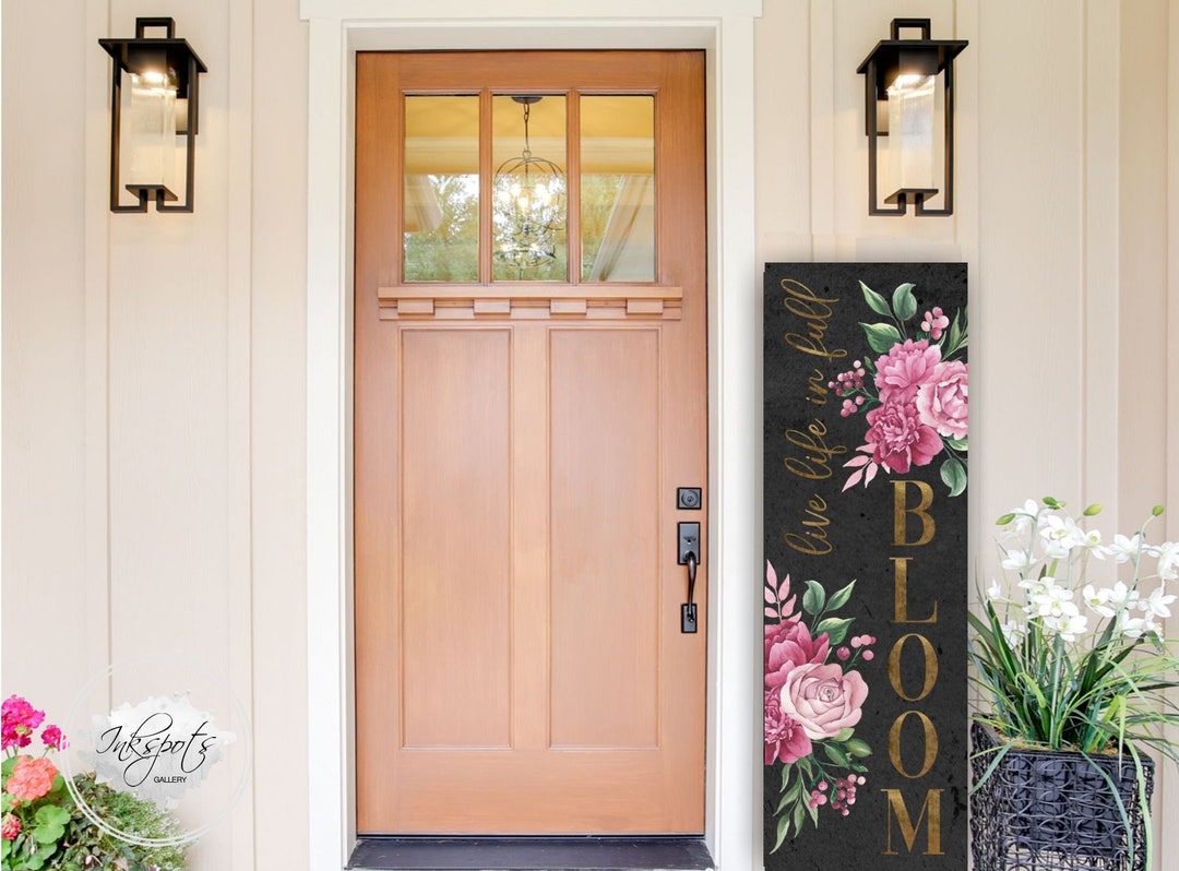 Live Life in Full Bloom Sign, Summer Sign for Front Porch, Vintage ...