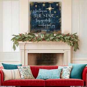 Star of Bethlehem Christmas Scripture Sign, Matthew 2 Entryway Living ...