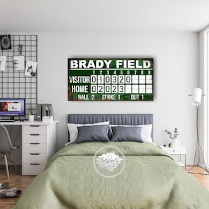 Vintage Style Baseball Scoreboard Sign: Personalized Nursery Canvas - Etsy
