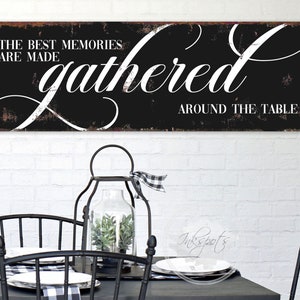 Gather Kitchen Sign, Large Gather Sign for Dining Room, Rustic Kitchen ...