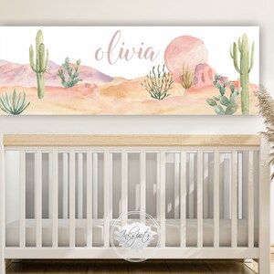 Boho Nursery Decor | Personalized Desert Sign for Baby Girl Nursery ...