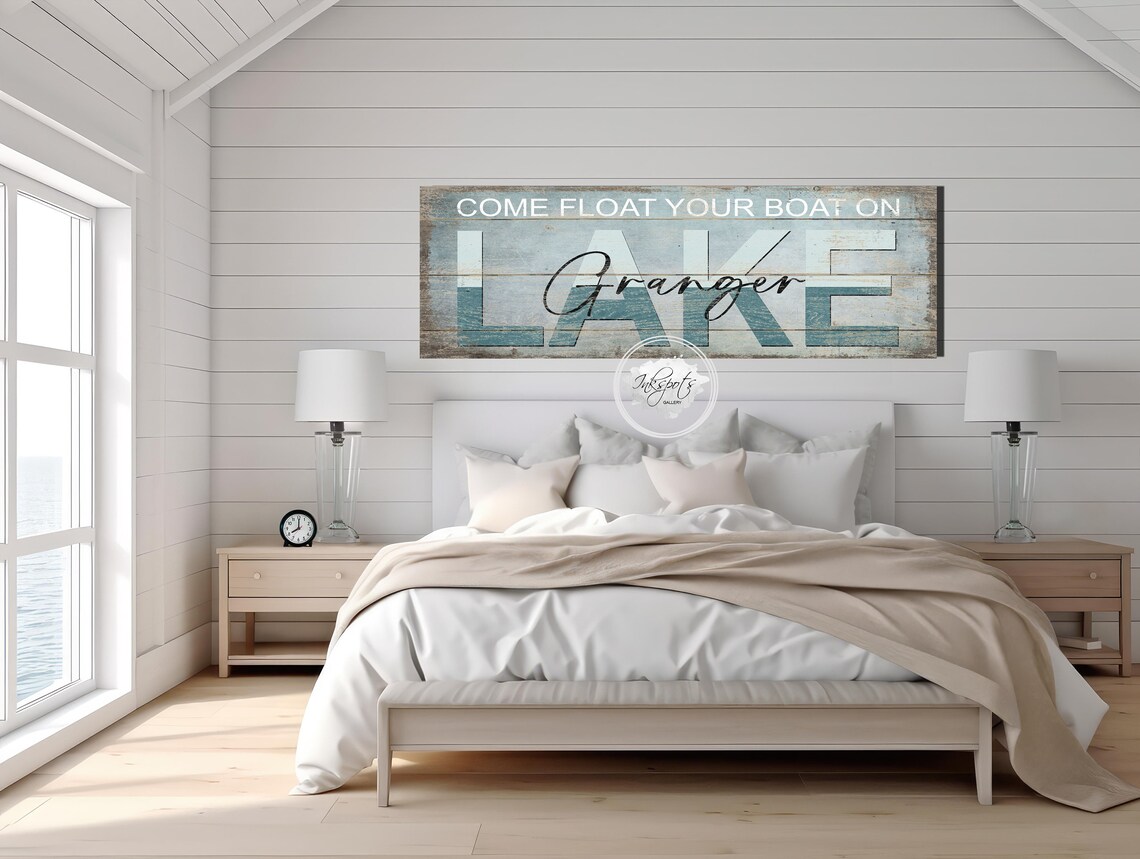 Lake House Decor, Lake House Sign, Personalized Come Float Your Boat ...