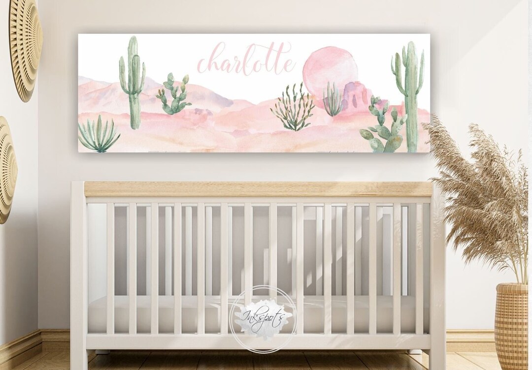 Boho Nursery Decor | Personalized Desert Sign for Baby Girl Nursery ...