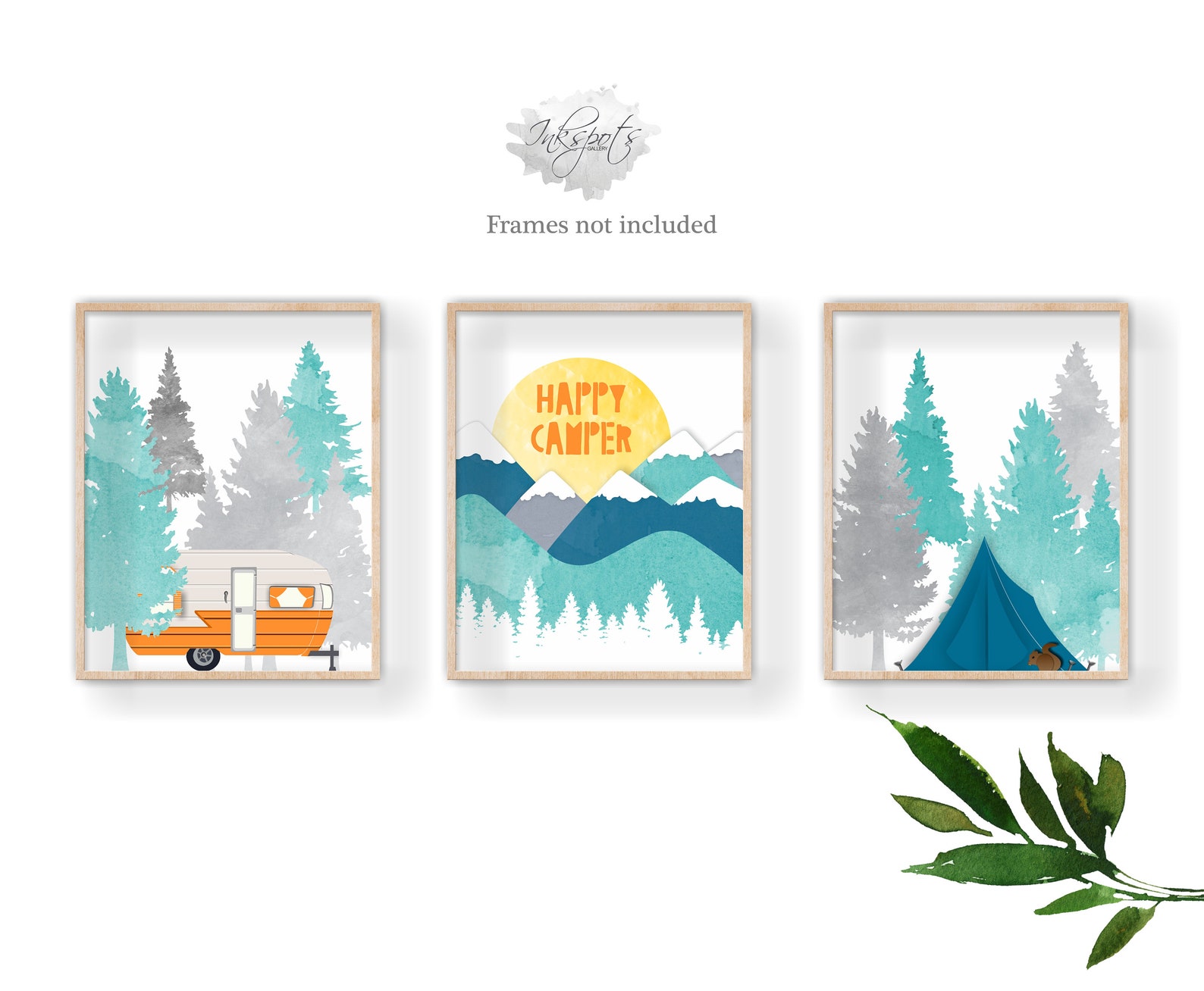 Happy Camper Print Camper Decor Mountain Nursery Decor Baby | Etsy