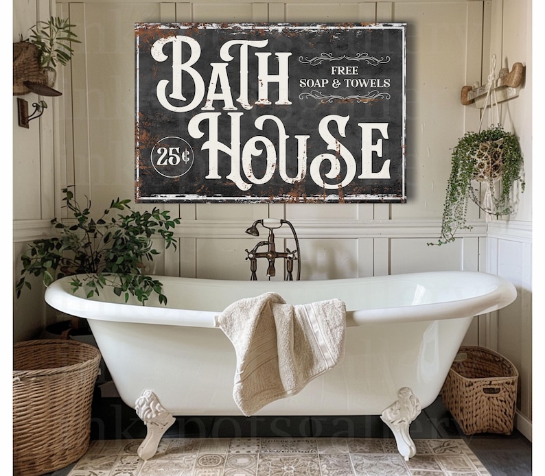 Rustic Signs For Bathroom