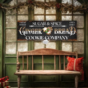 Christmas Cookies Sign, Country Farmhouse Christmas Sign, Holiday ...