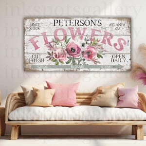 Vintage Style Flower Market Sign for Country Cottage Modern Farmhouse ...