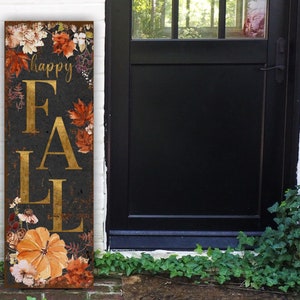 Fall Porch Decor, Front Porch Fall Welcome Sign, Vintage Autumn ...