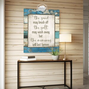 Beach House Sign, Beach Memories Last Forever Quote, Beach Wall Art ...
