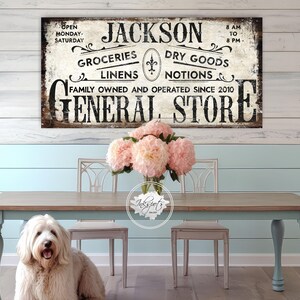 Vintage Style General Store Sign Rustic Farmhouse Dining Room Decor ...