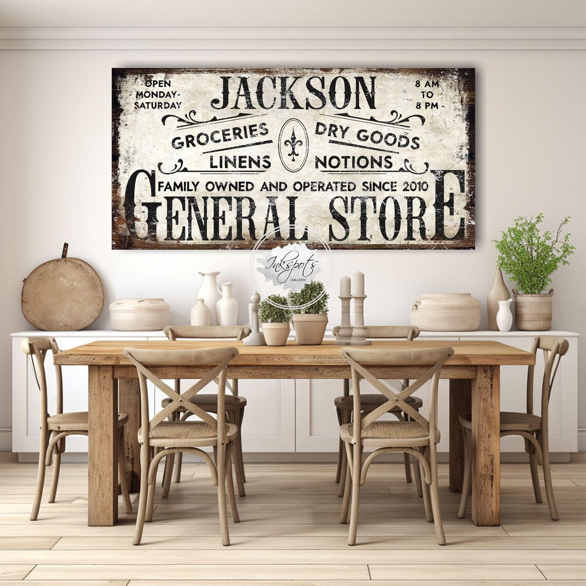 Vintage Style General Store Sign Rustic Farmhouse Dining Room Decor ...