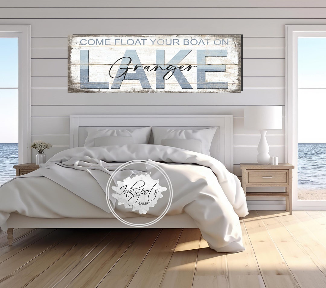 Lake House Decor, Lake House Sign, Personalized Come Float Your Boat ...
