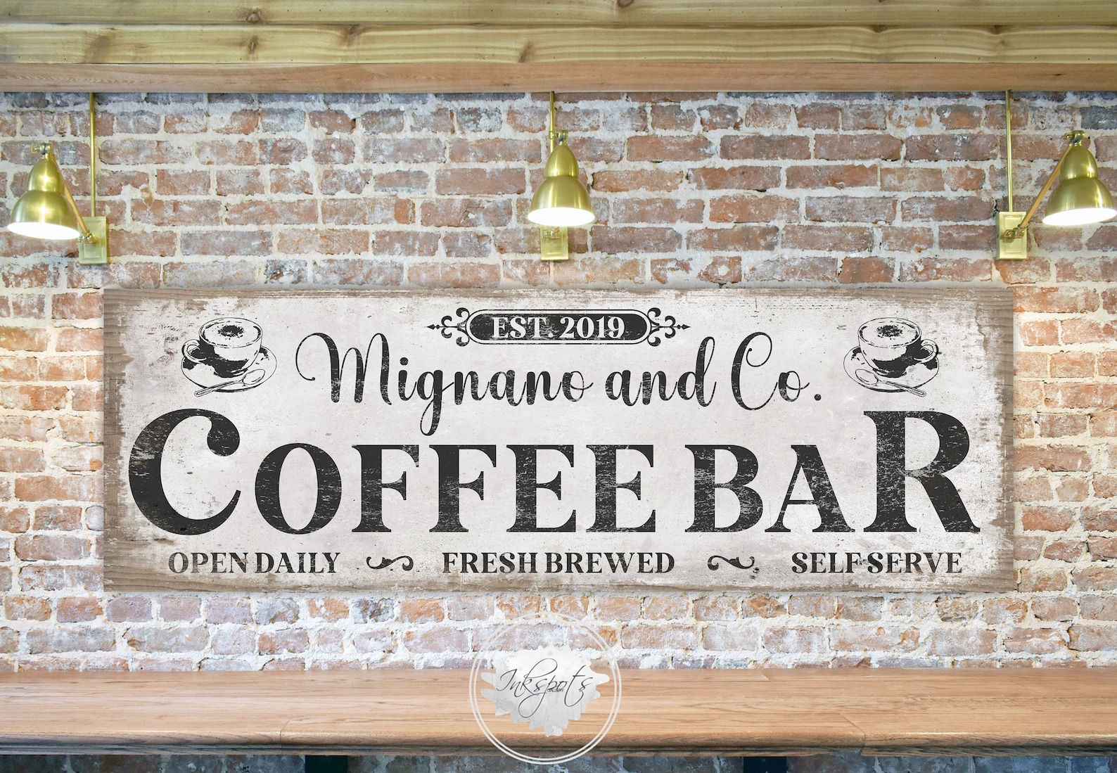 Coffee Bar Sign Antique Coffee Sign Rustic Modern Farmhouse Fresh ...