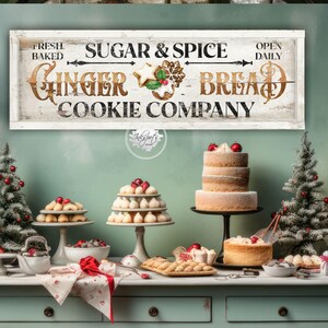 Christmas Cookies Sign, Country Farmhouse Christmas Sign, Holiday ...