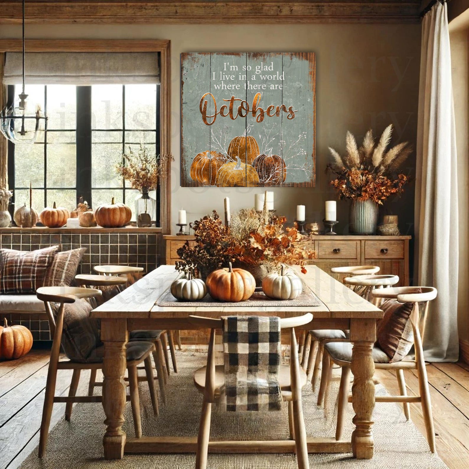 Pumpkin Sign: Im so Glad I Live in A World Where There Are Octobers ...