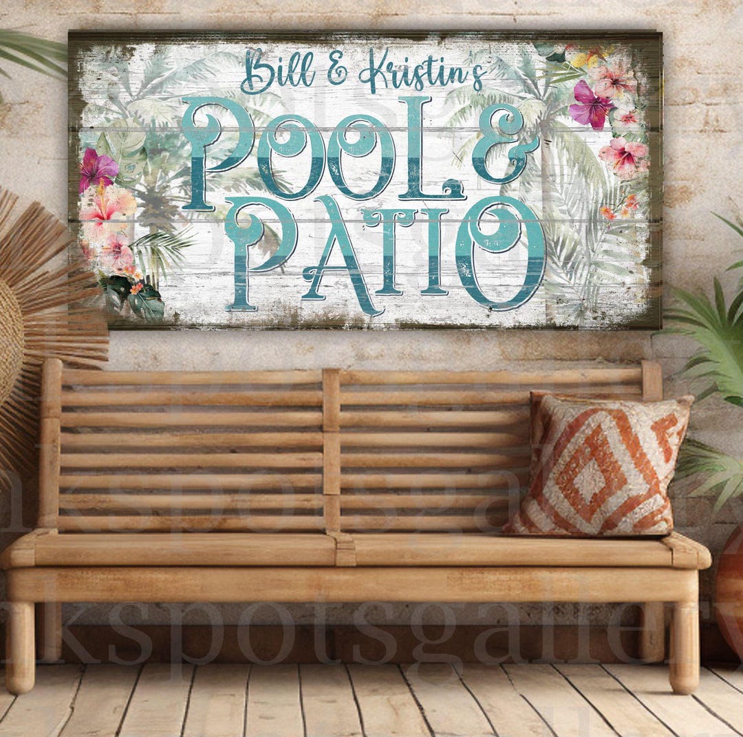Custom Personalized Pool Sign Lanai Decor Pool House Sign Swimming Pool ...