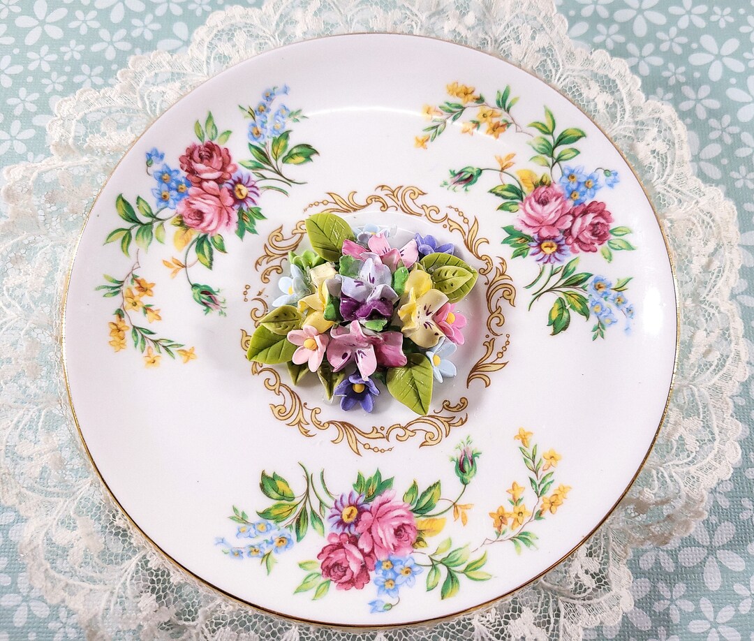 Vintage Plate Altered Art Shabby Chic - Etsy