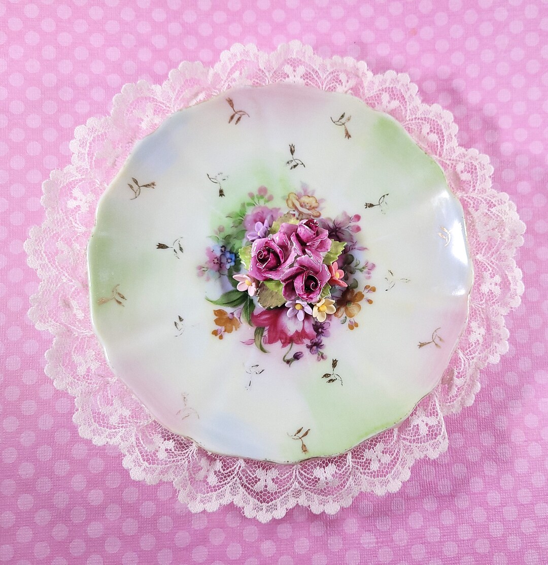 Vintage Plate Altered Art Shabby Chic - Etsy