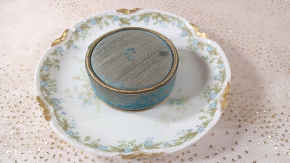 Hudnut Deauville Miniature Powder Box Compact - Gem