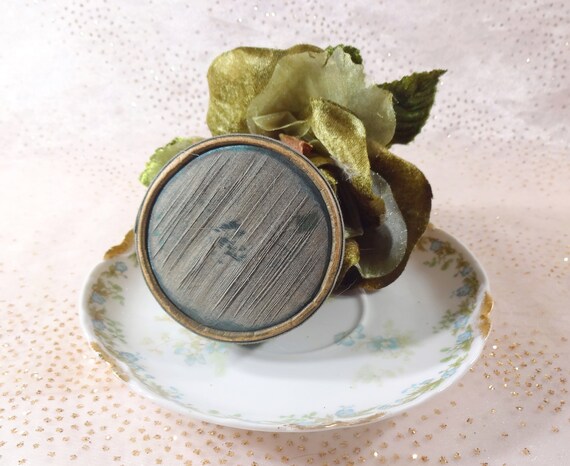 Hudnut Deauville Miniature Powder Box Compact - Gem