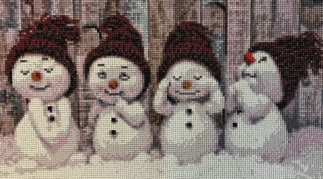 Snowman Diamond Art Finished - Etsy