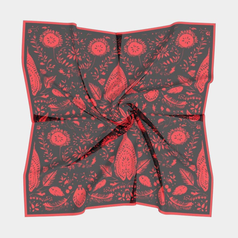 Red Head Scarf - Etsy