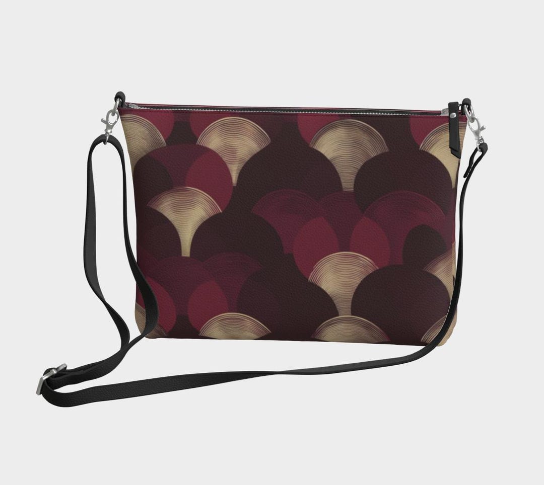Maroon Crossbody Bag, Vintage Vibes Crossbody Purse Shoulder Bag Clutch ...
