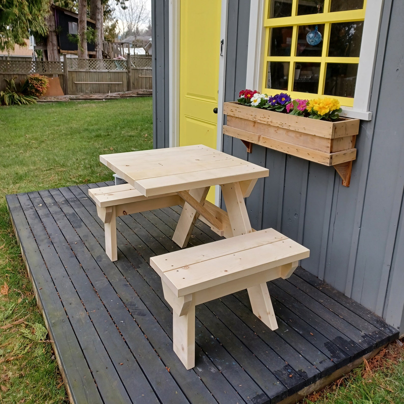 Picnic Table for Two Plan adult Size Patio Picnic Table - Etsy