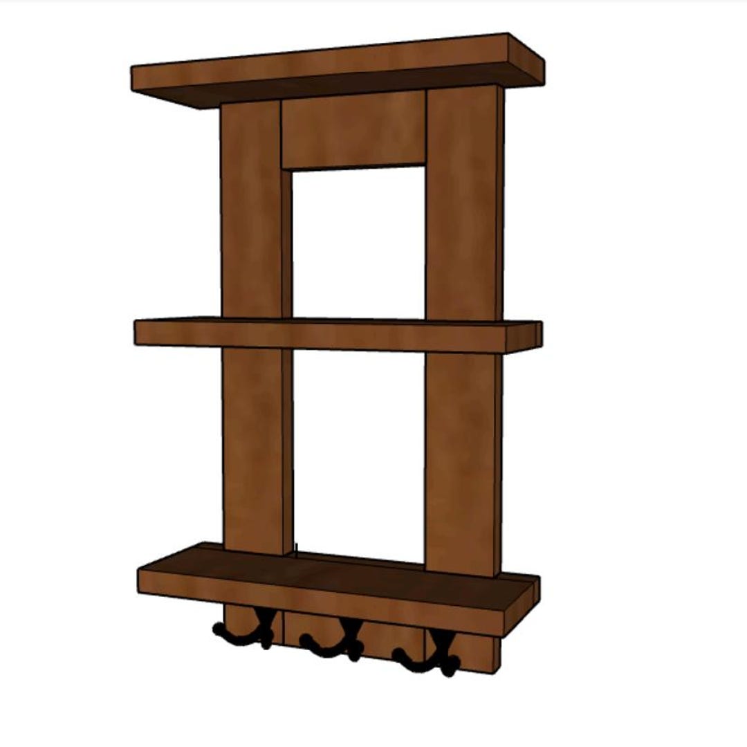 Easy DIY Three Shelf Coat Rack Plan: Beginner Woodworking Project (PDF ...