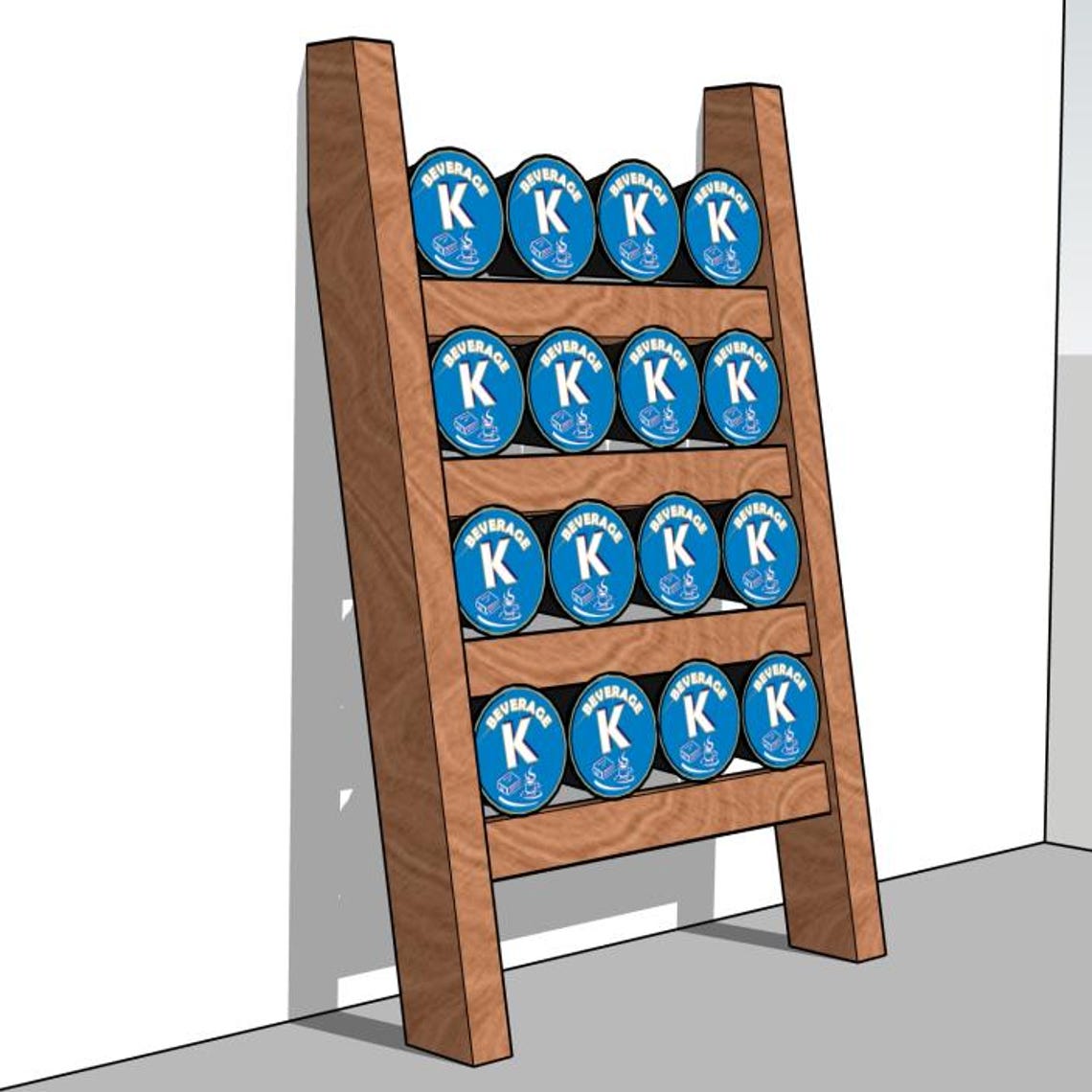 Easy Counter Top K-cup Pod Ladder Plan: Fun Beginner Woodworking ...