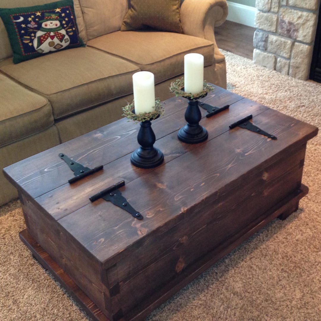 Easy DIY Blanket Storage Coffee Table Plan: Beginner Woodworking ...