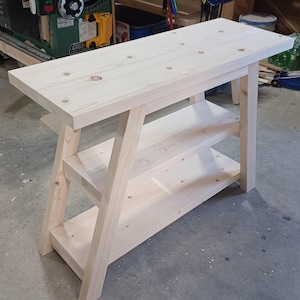 DIY Rustic Wood Console Table Plan: Beginner Woodworking Project (PDF ...