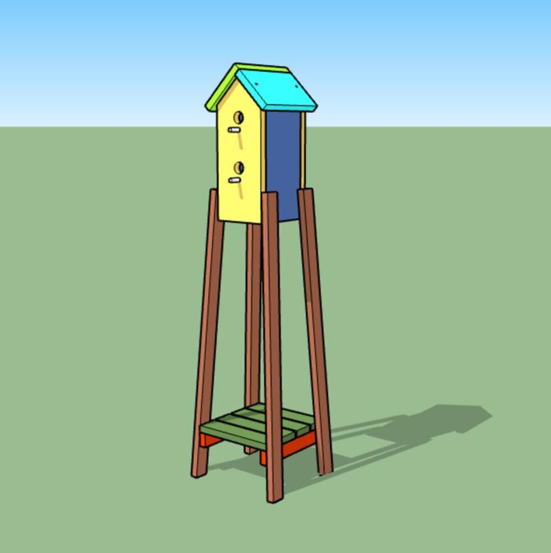 Cute Free Standing Birdhouse Plan, Step by Step Woodworking Plan, Fun ...