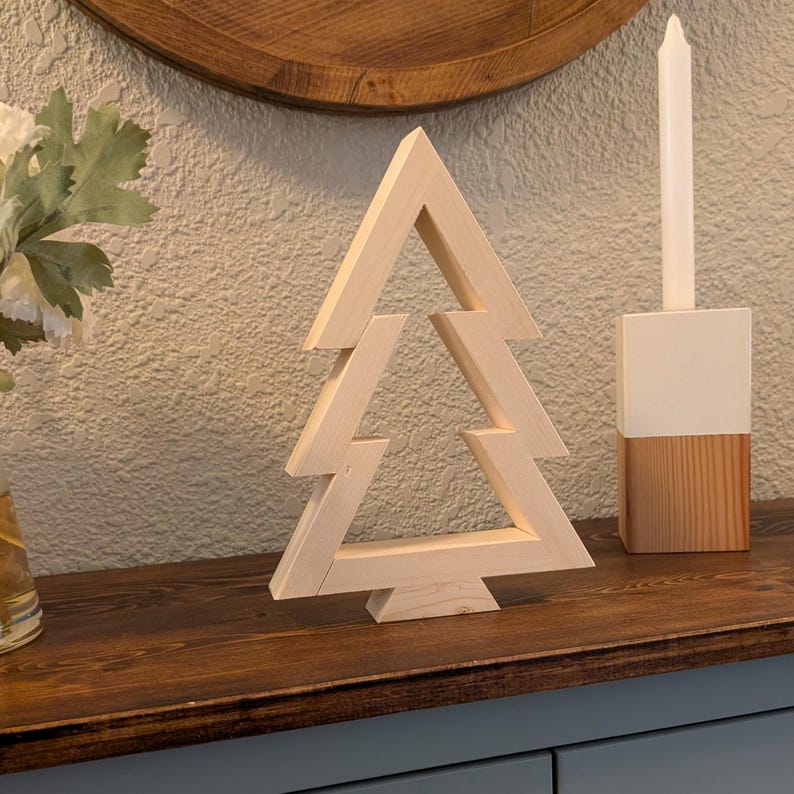 Easy DIY Small Christmas Tree Plan Two Sizes: Fun Beginner Woodworking ...