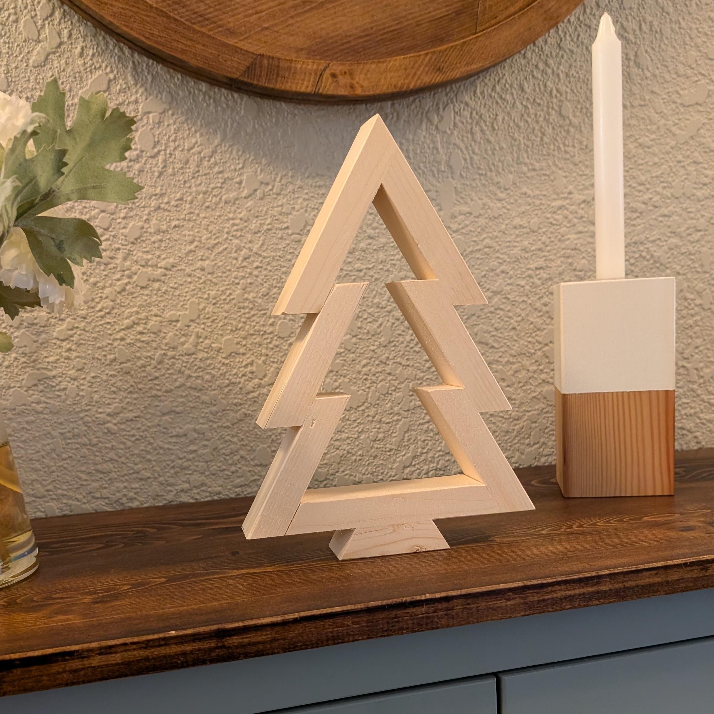 Easy DIY Small Christmas Tree Plan Two Sizes: Fun Beginner Woodworking ...