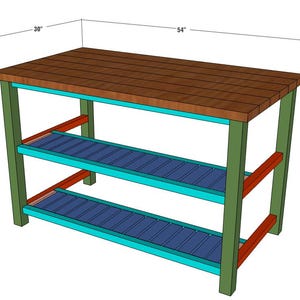 Easy DIY Rustic Farmhouse Kitchen Island With This Step by Step Plan ...