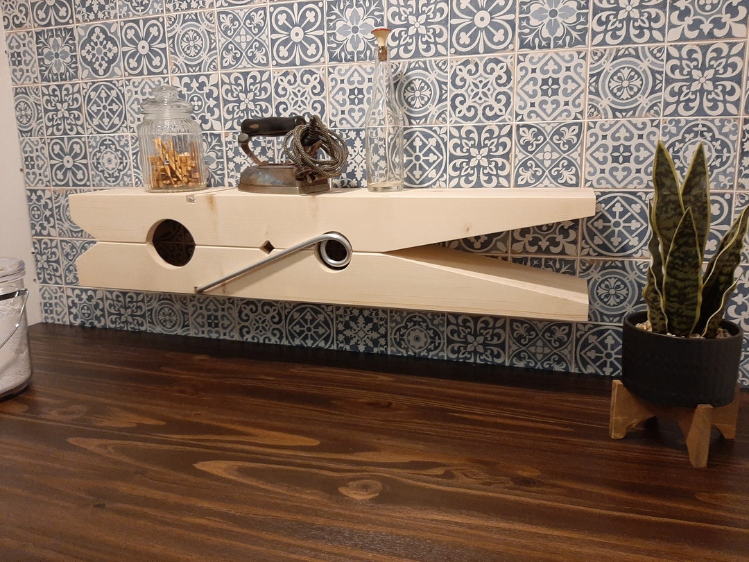 36 Inch Clothespin Shelf Plan, Wood Shelf Plan, Rustic Decor Plan, Fun ...