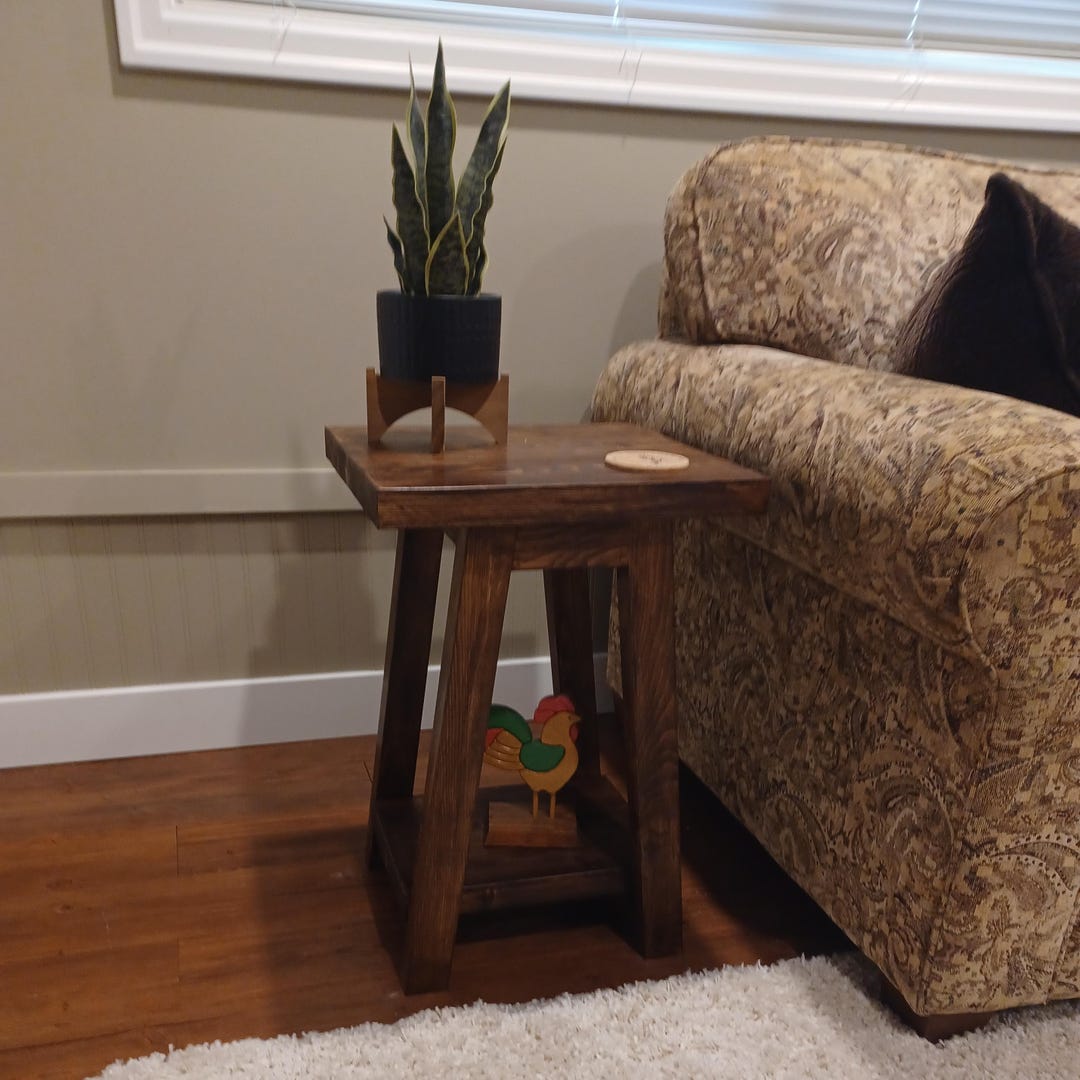 DIY Rustic Wood Side Table Plan: Beginner Woodworking Project (PDF ...