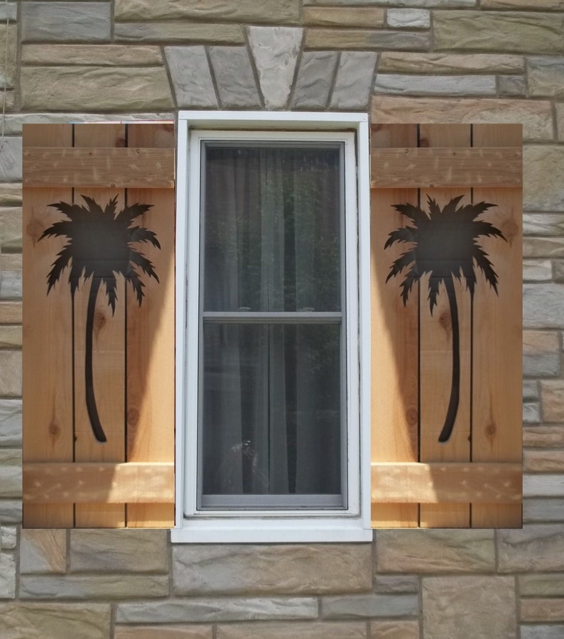 Palm Trees on Shutters-cut Out - Etsy