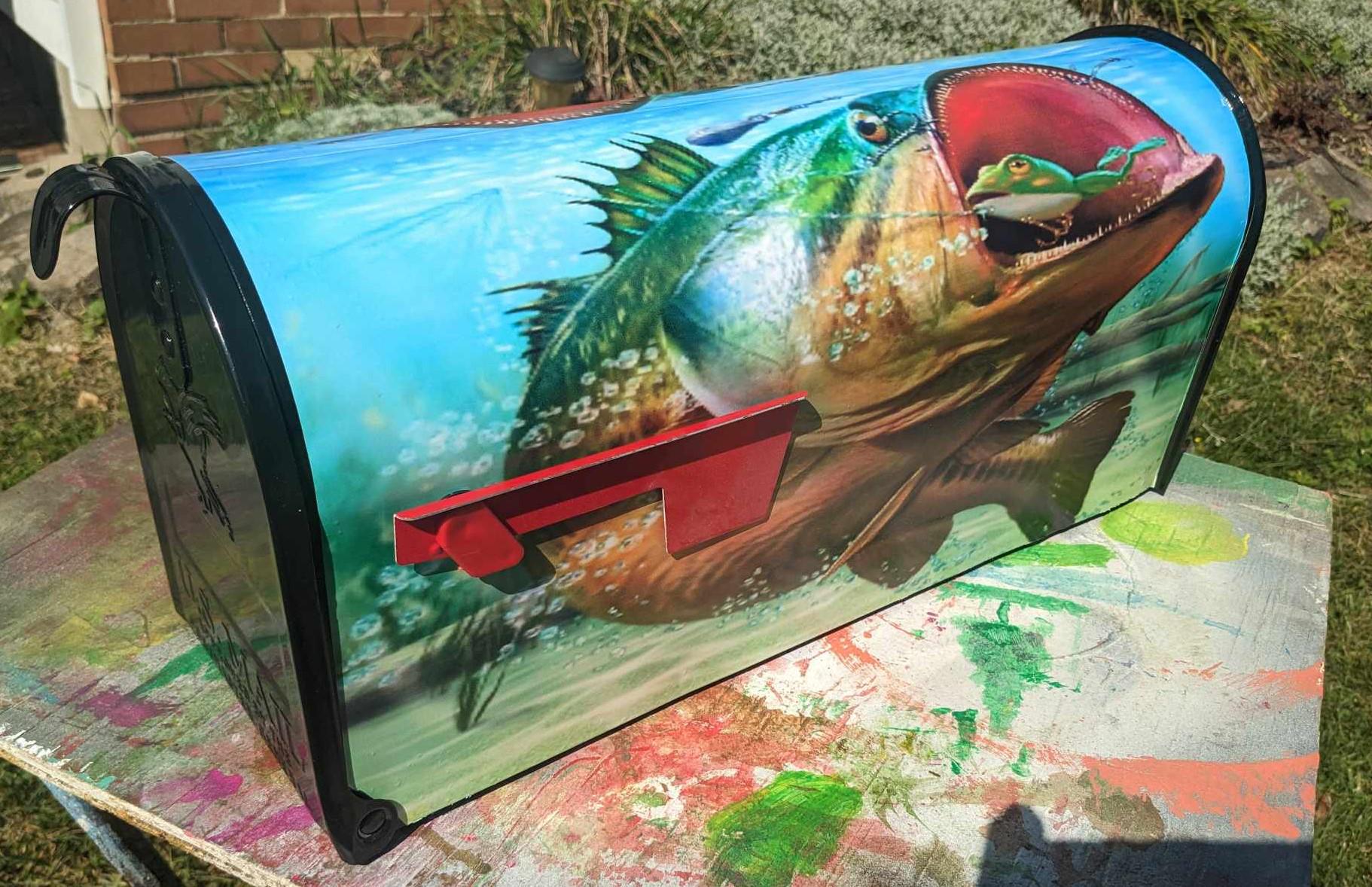 Bass Mailbox. Design is on Both Sides. - Etsy