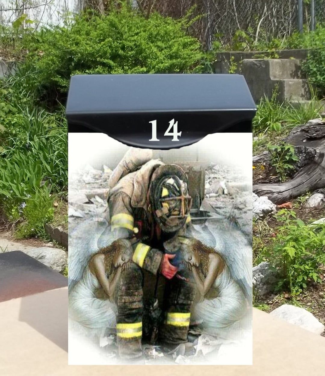 Firefighter-angels Wall Mounted Mailbox - Etsy