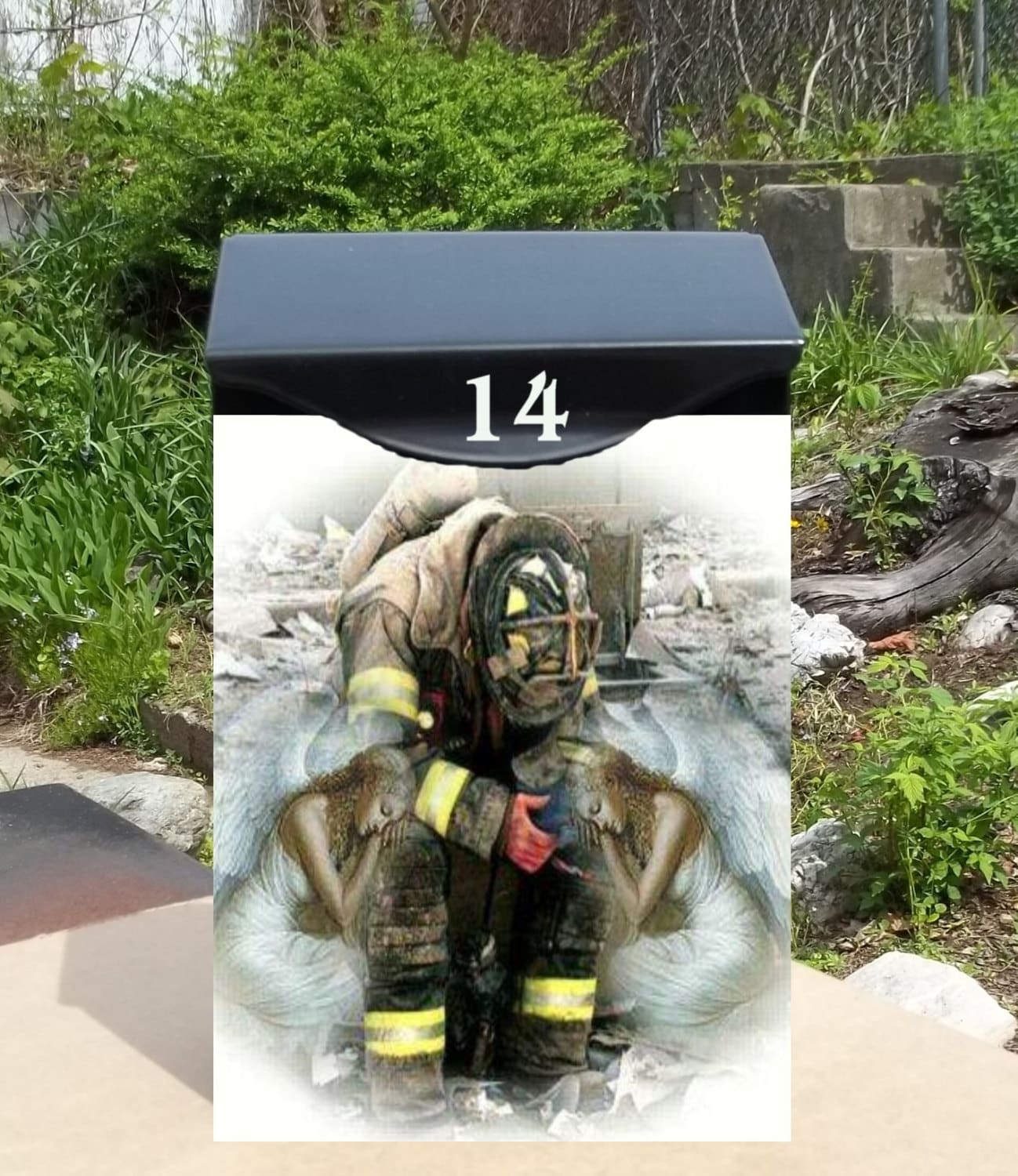 Firefighter-angels Wall Mounted Mailbox - Etsy
