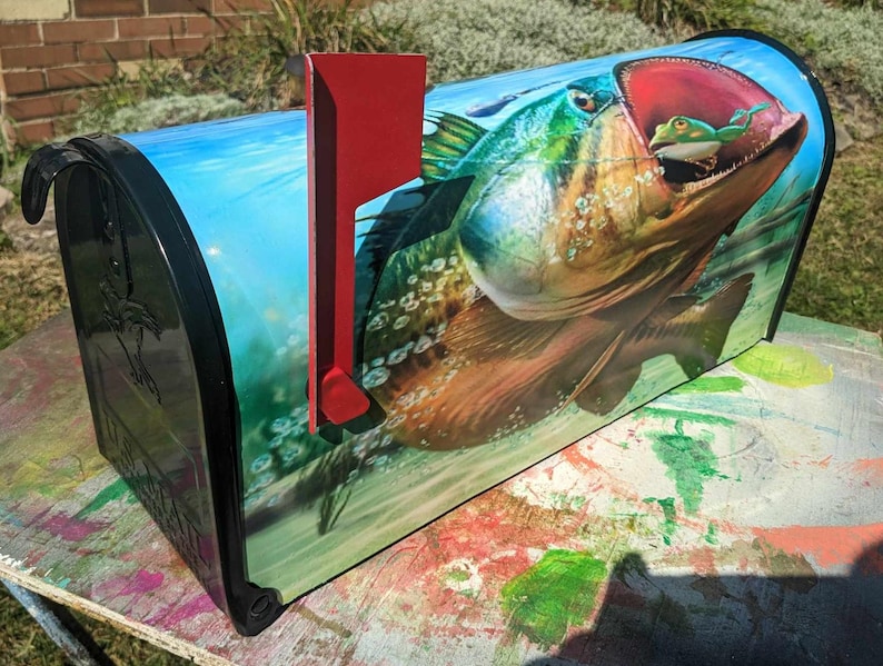 Bass Mailbox. Design is on Both Sides. - Etsy