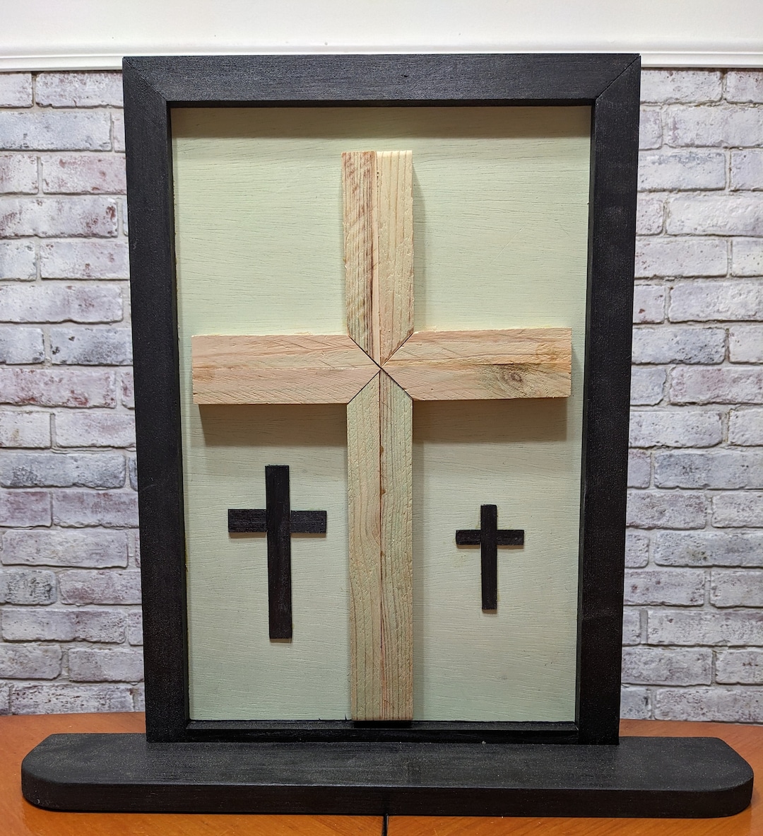 Calvary Cross Display: Reclaimed Wood, Tabletop or Wall Decor - Etsy