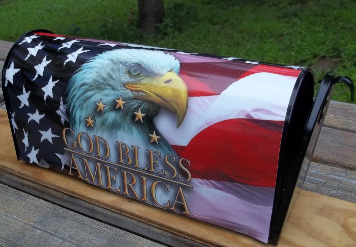 Eagle-flag-god Bless America Mailbox - Etsy