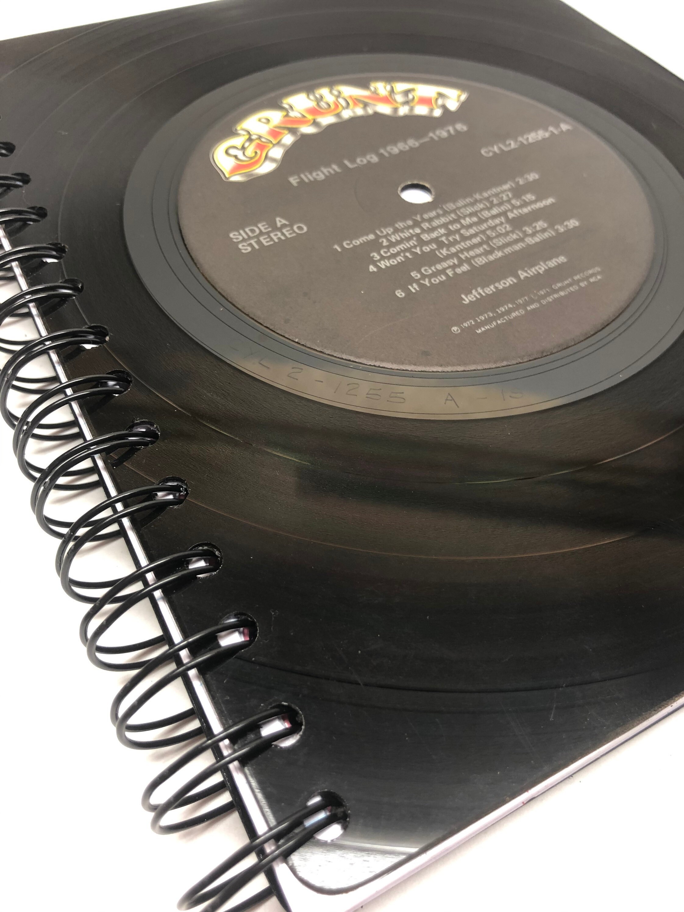 Recycled Vinyl Record Notebook Using a Jefferson Starship and Chicago ...