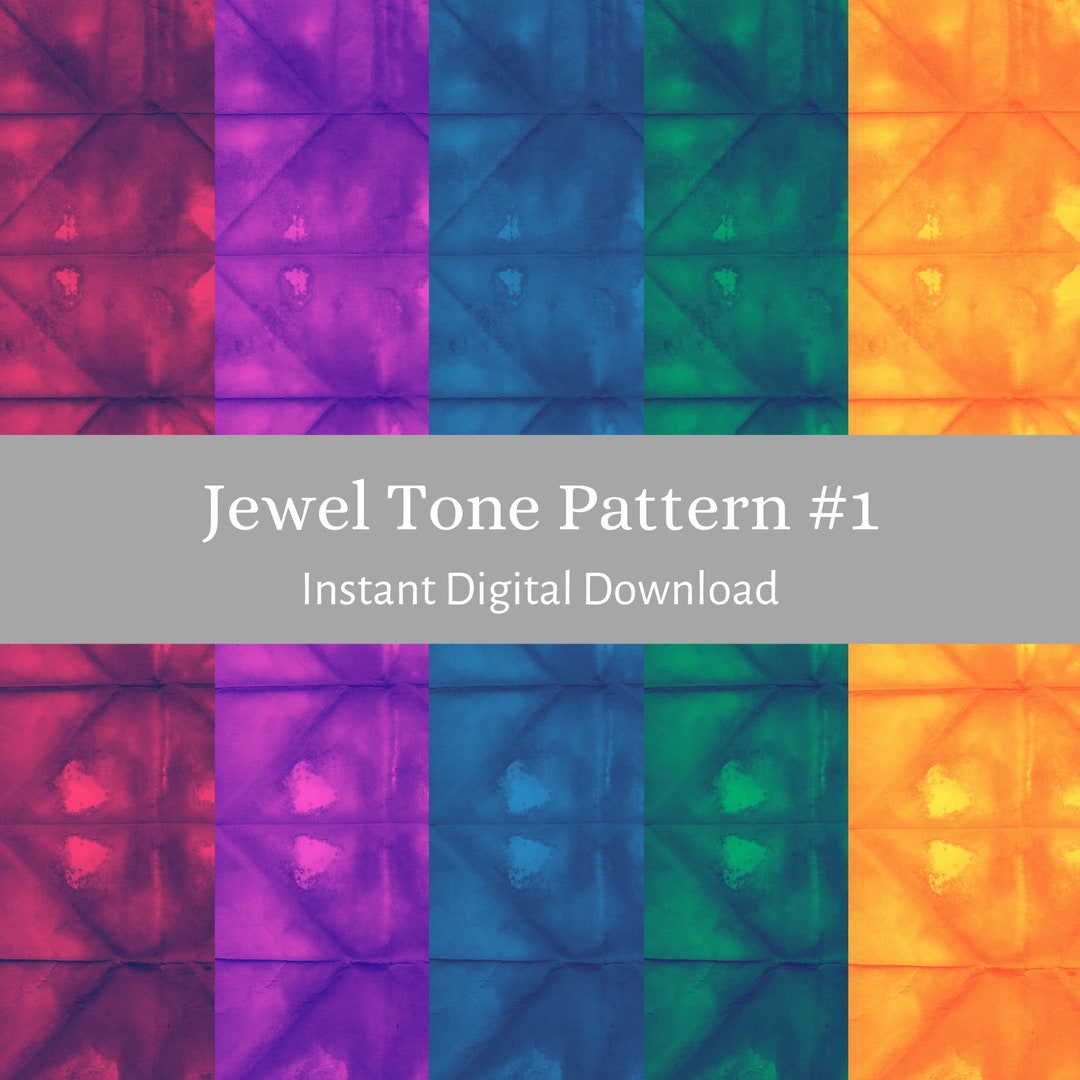 Jewel Tone Collage Papers, Instant Digital Download, Printable Papers ...