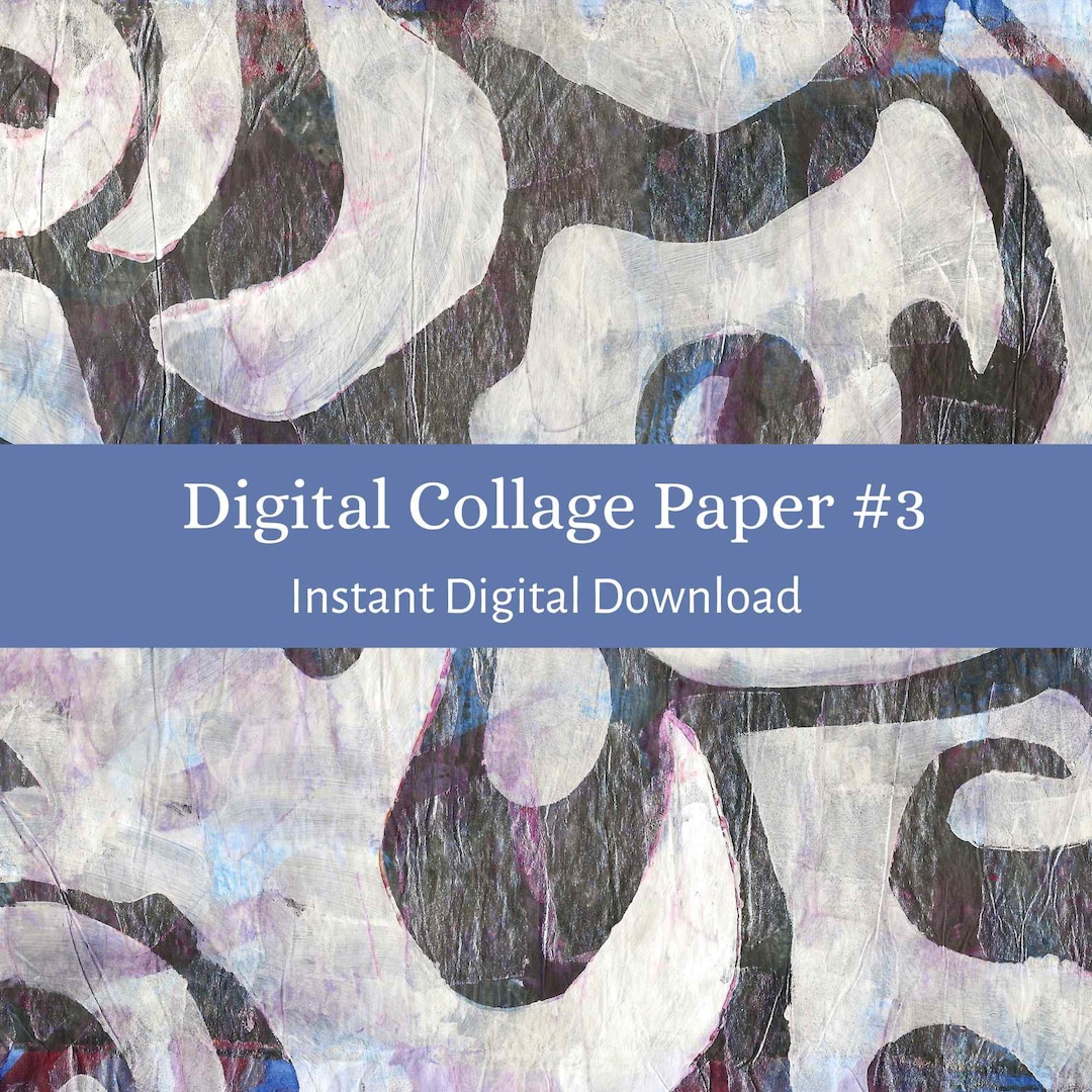 Digital Collage Paper #3, Digital Collage Backgrounds, Instant Download ...