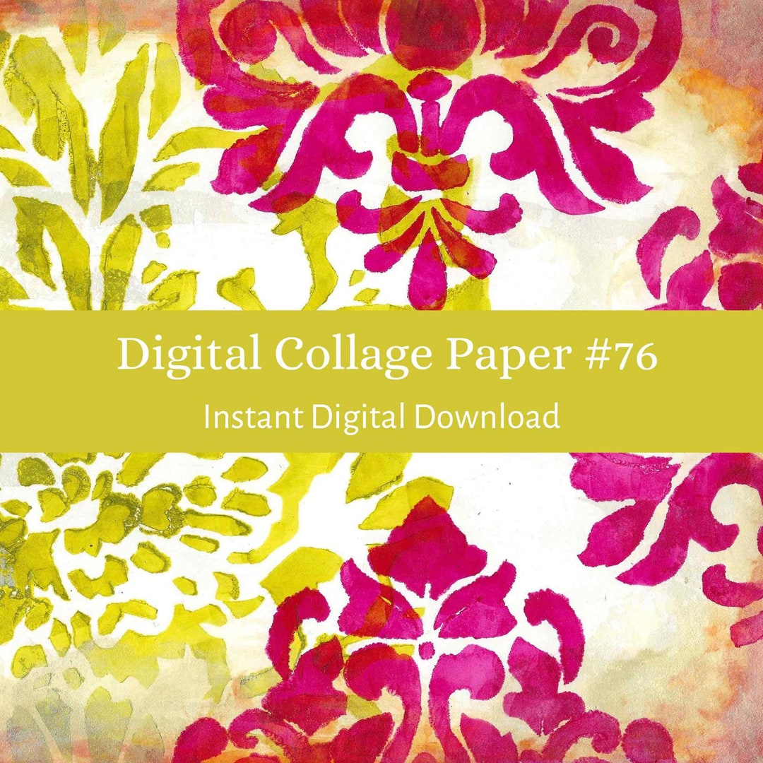Digital Collage Paper #76, Digital Collage Backgrounds, Instant ...