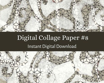 Digital Collage Paper #4, Digital Collage Backgrounds, Instant Download ...